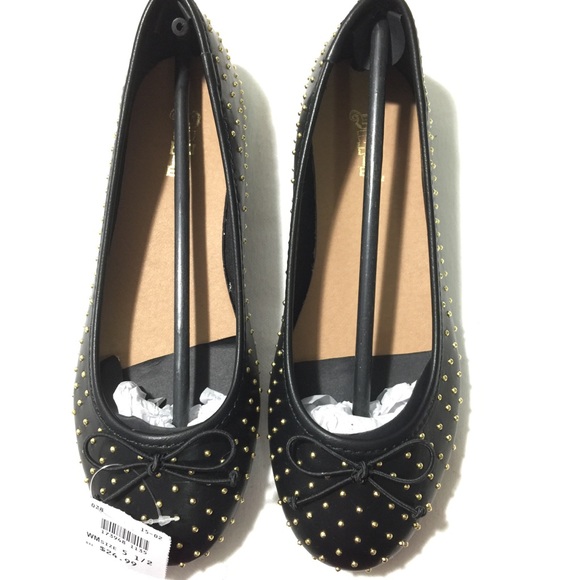 Brash | Shoes | Nwt Studded Black Ballet Flats By Brash | Poshmark